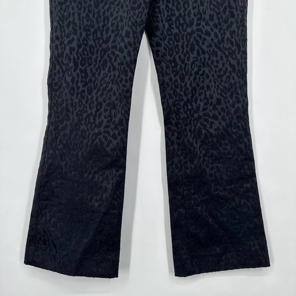 Zara | Pants & Jumpsuits | Zara Mini Flare Leopard Textured Pants High ...